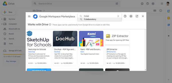 How to Install and Use a Google Colab in the Google Drive?